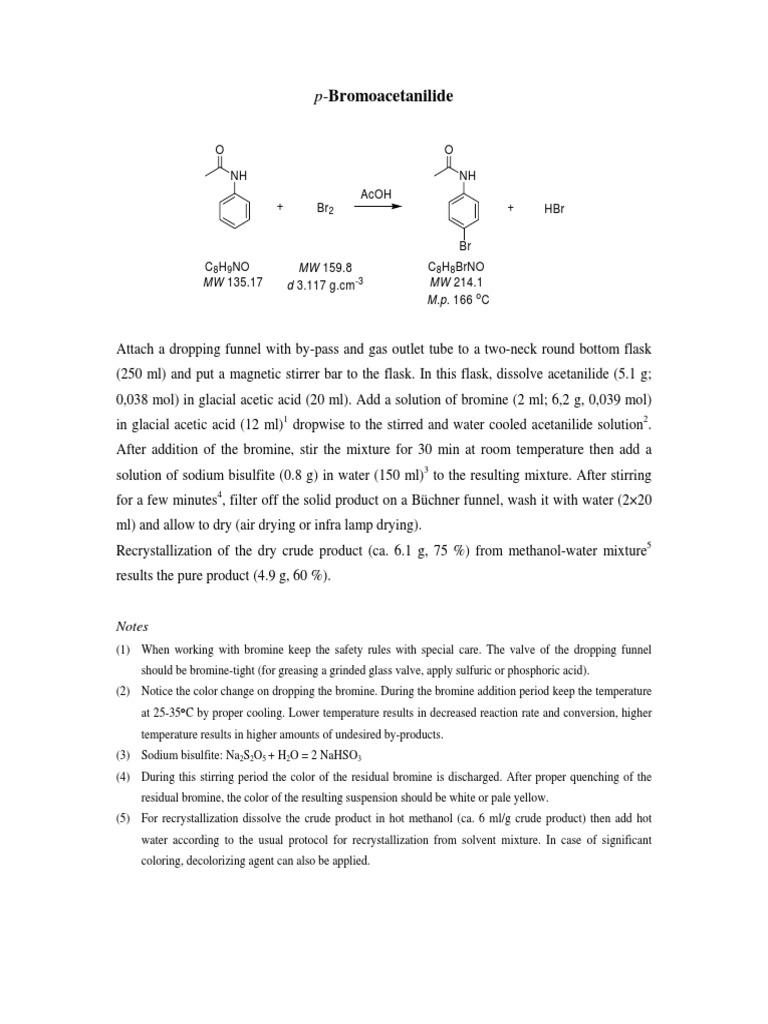 4 Bromoacetanilide | PDF | Atoms | Physical Chemistry