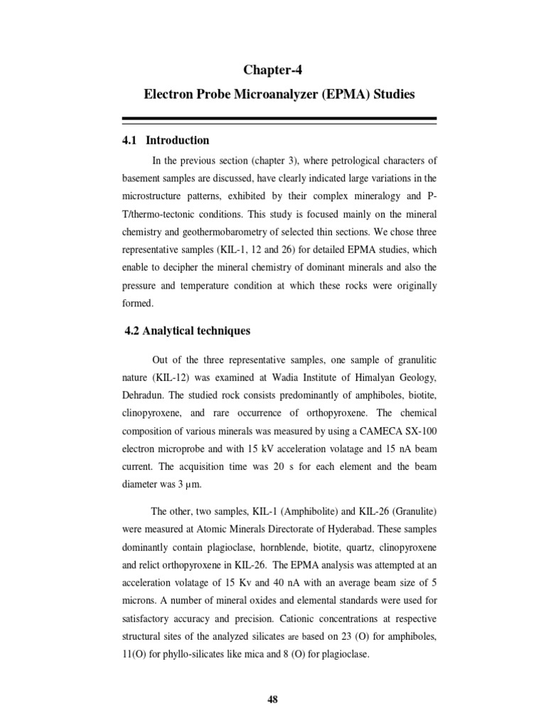 EPMA Study | PDF | Minerals | Geology