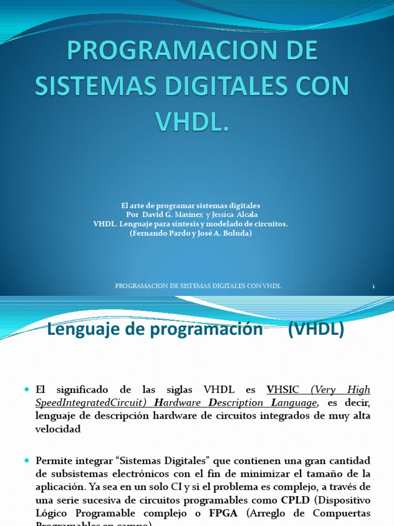 Programacion VHDL Con PLD PDF | PDF