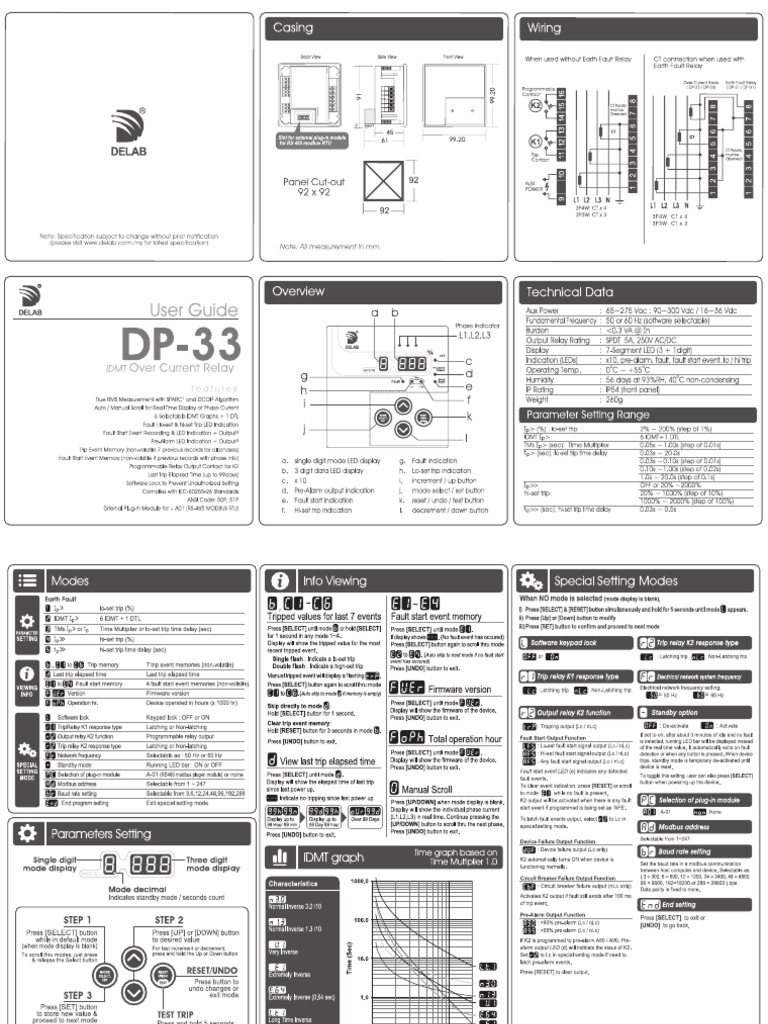 DELAB DP-33 (Manual) PDF | PDF