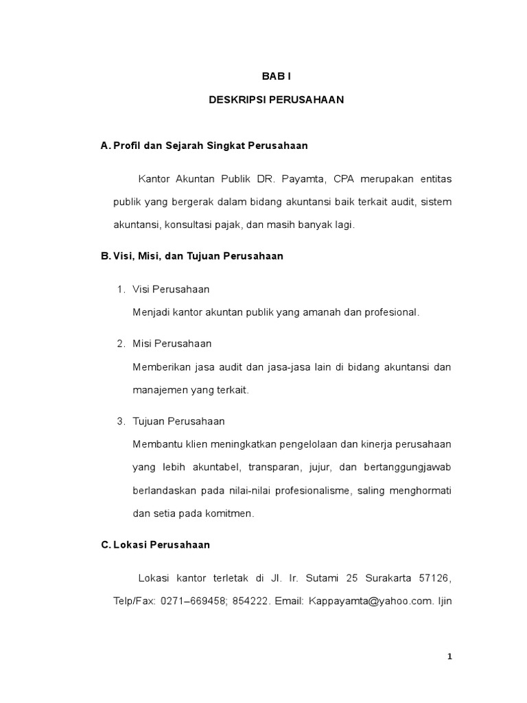 BAGIAN UTAMA Contoh | PDF | Pengelolaan Keuangan & Uang