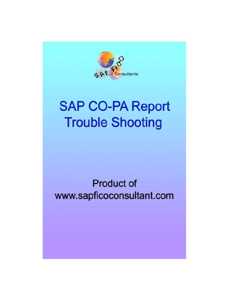 COPA Report Trouble Shoot | PDF