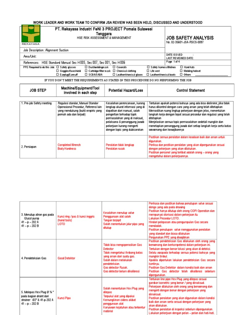 JSA (97) Alignment Suction | PDF