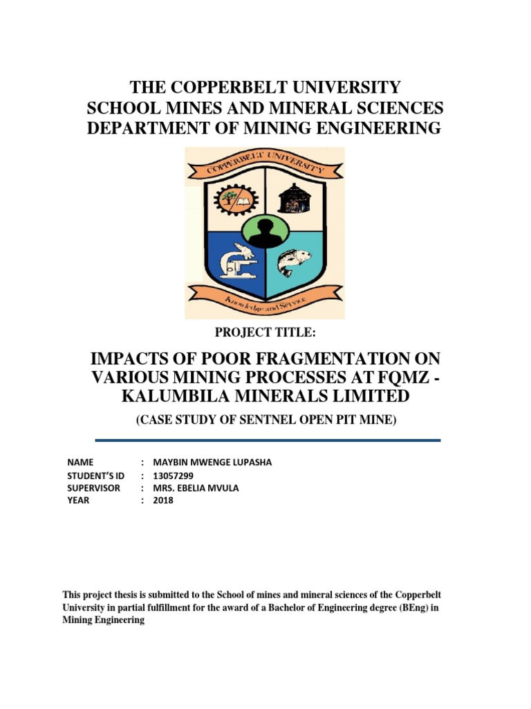 Mining Engineering Thesis Template | PDF