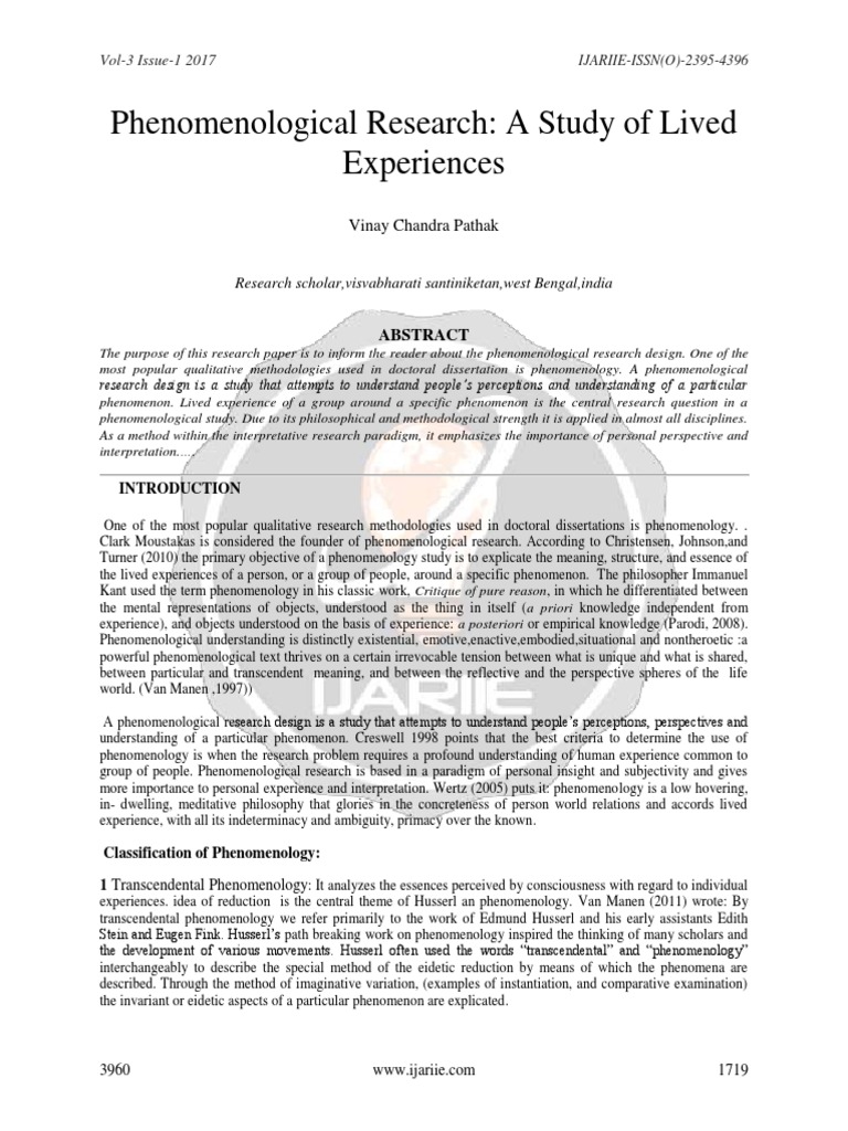 Phenomenological Research Design Explained | PDF | Science & Mathematics