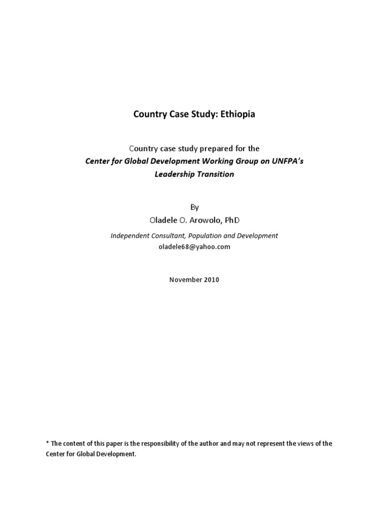 Ethiopia Case Study PDF | PDF