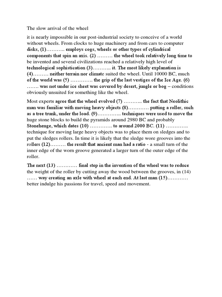 The Slow Arrival of The Wheel | PDF