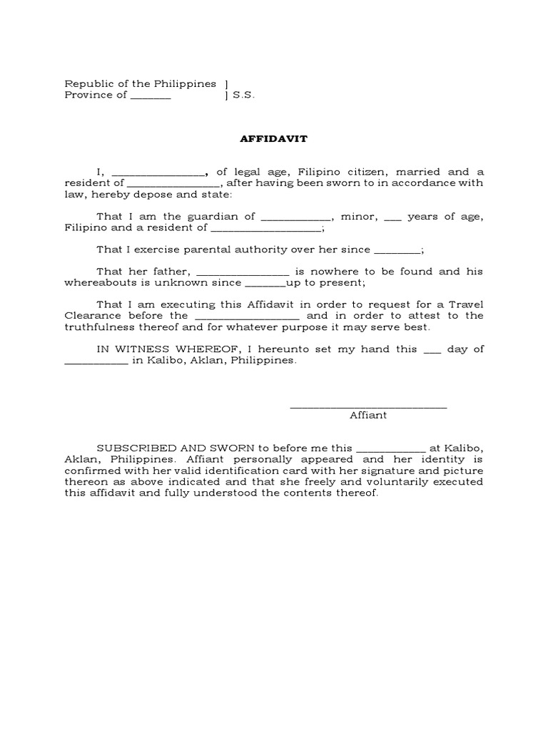 Affidavit Whereabouts Unknown | PDF