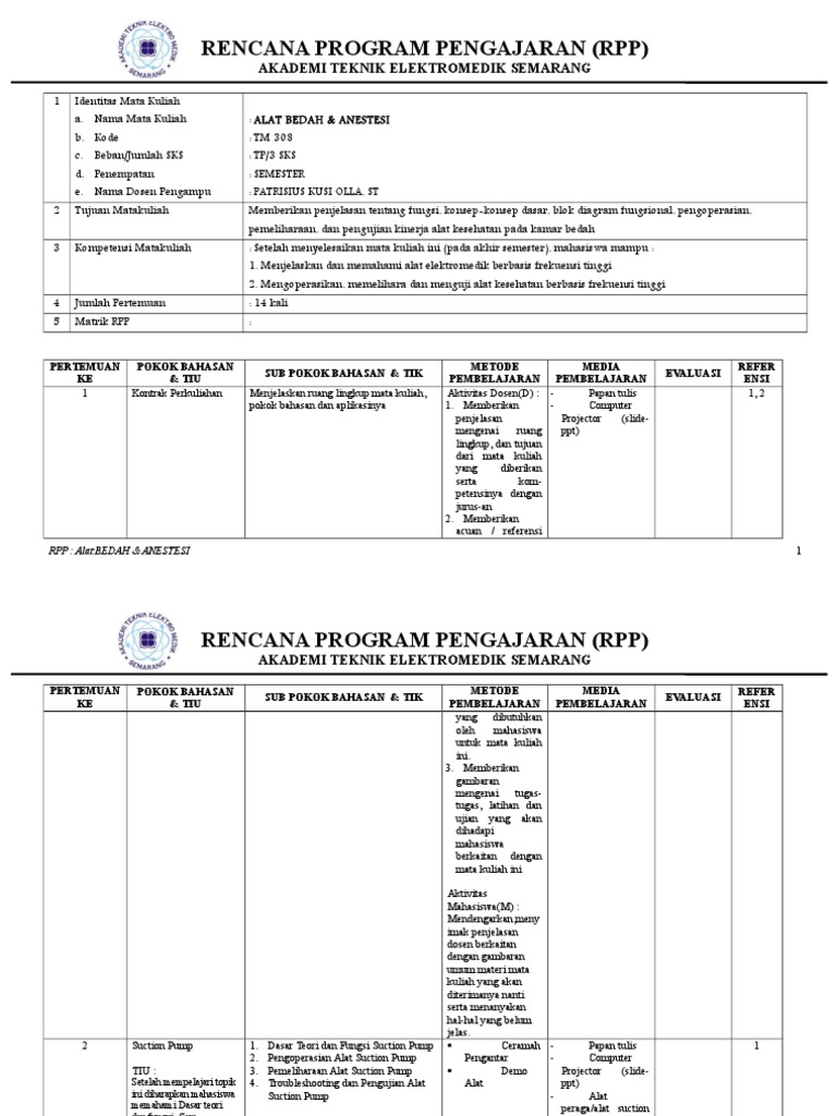 SAP & RPP Alat BEDAH | PDF