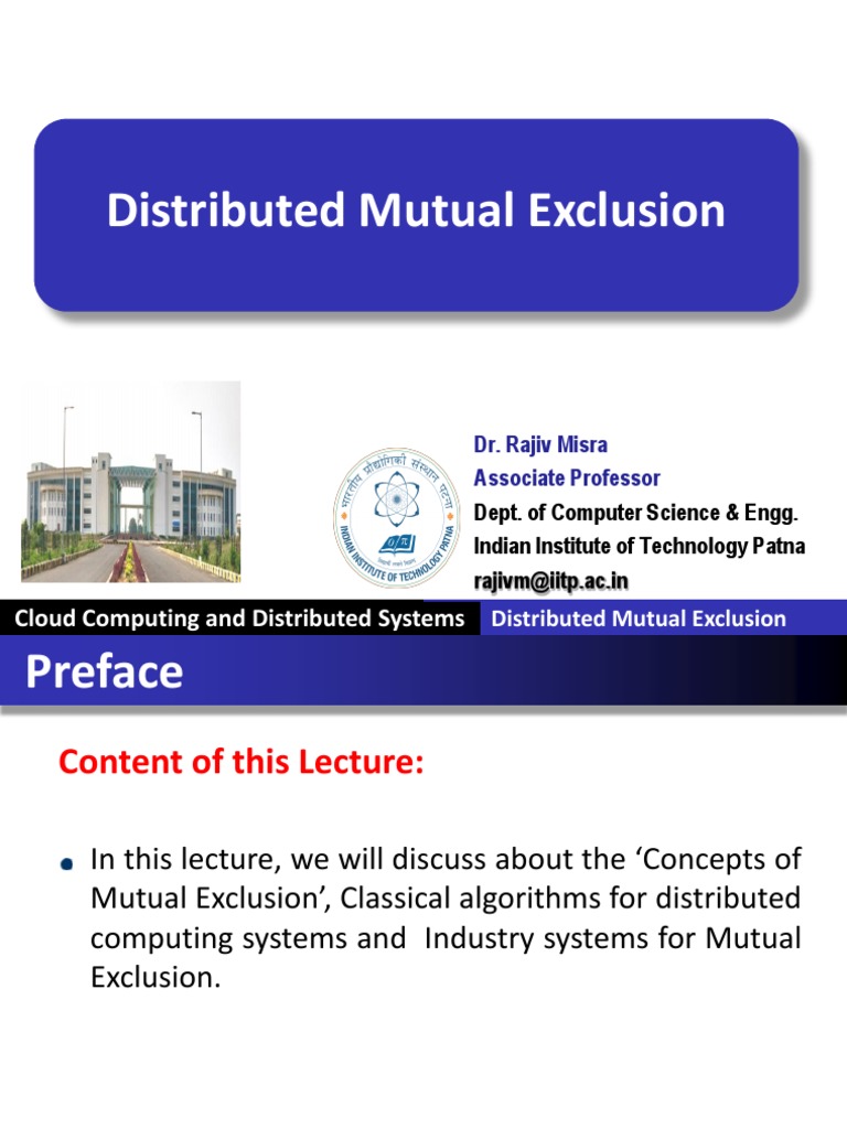 Lecture - Mutual - Exclusion | PDF