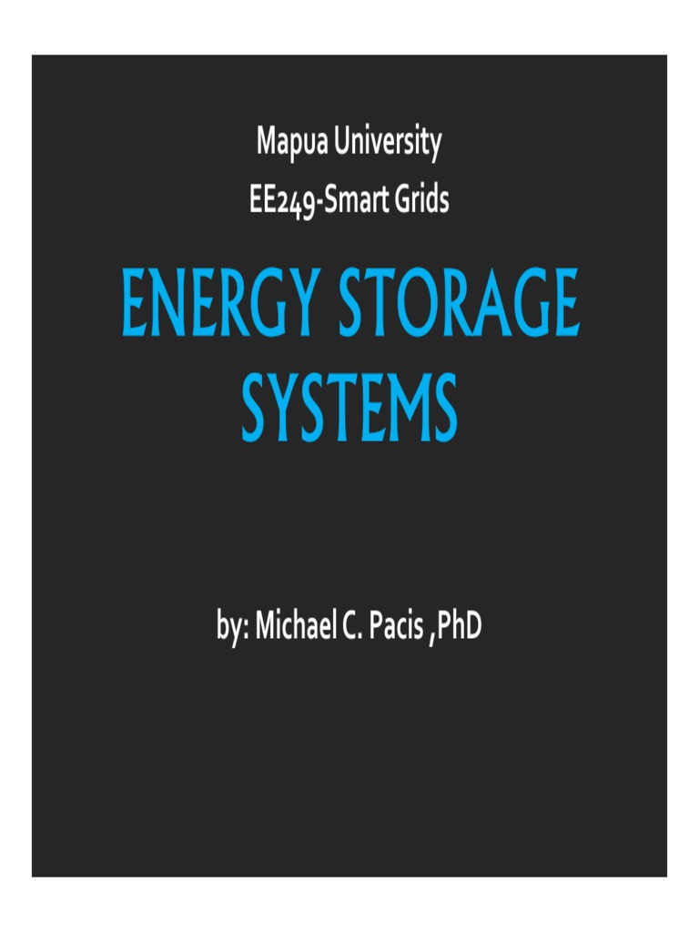Overview of Energy Storage Systems | PDF