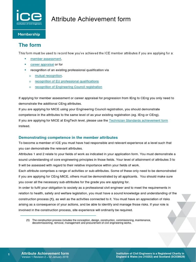 Attribute Achievement Form - COMPLETED | PDF