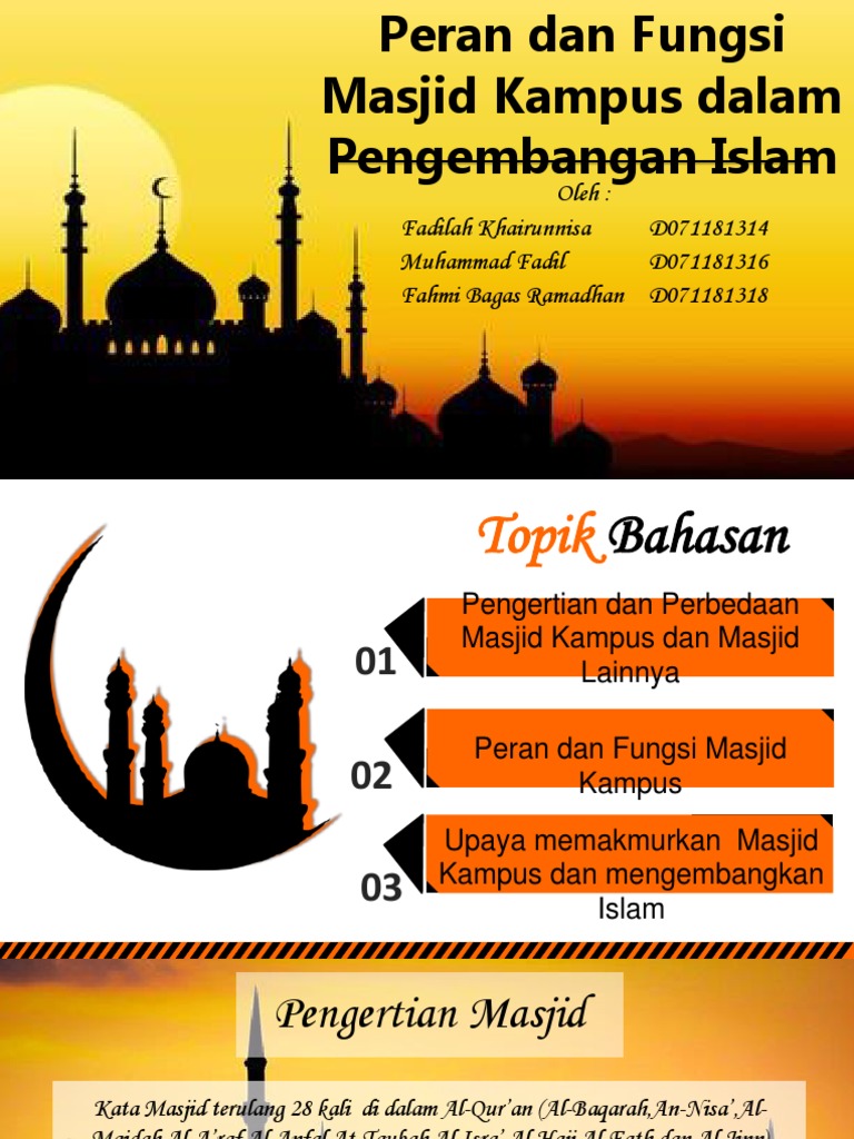 Peran Dan Fungsi Masjid Kampus Dalam Pengembangan Islam | PDF Peran Dan Fungsi Masjid Kampus Dalam Pengembangan Islam | PDF