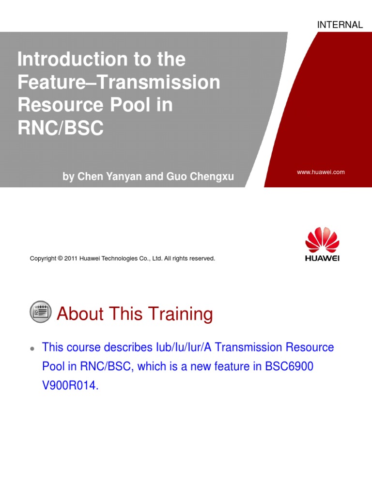 Introduction To The BSC6900 V900R014 Feature Transmission Resource Pool ...