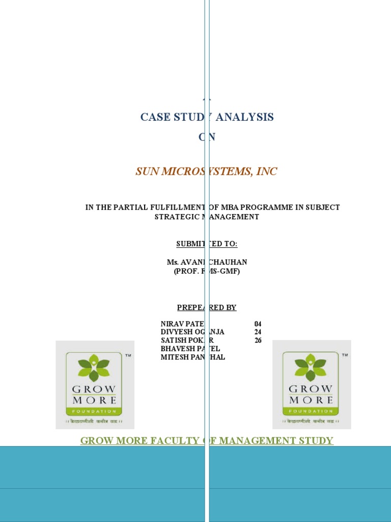 Sun Microsystems Case Study Analysis | PDF | Aerospace | Java ...