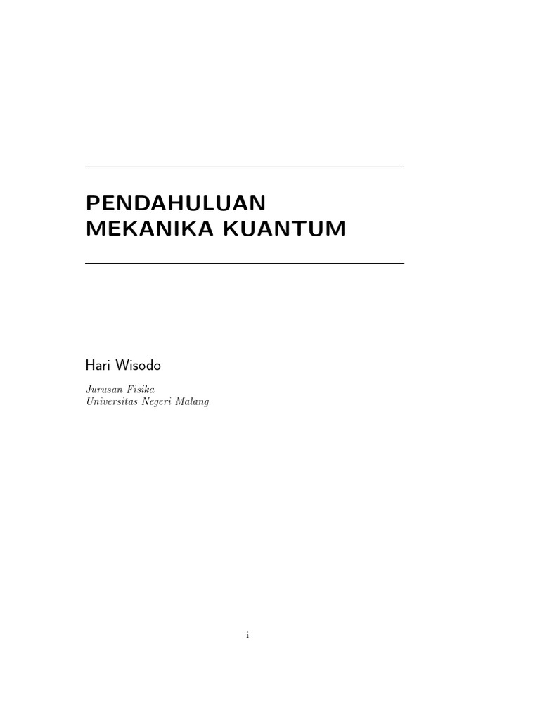 Fisika Kuantum | PDF | Metode & Bahan Ajar | Sains & Matematika
