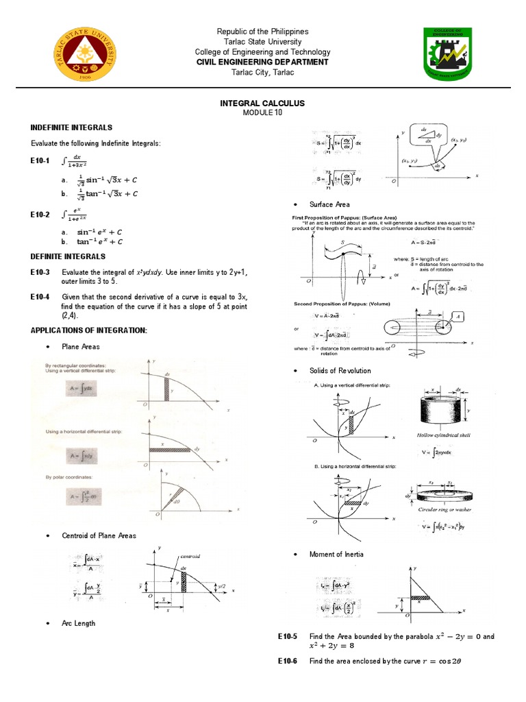 Module 10 - Integral Calculus | PDF
