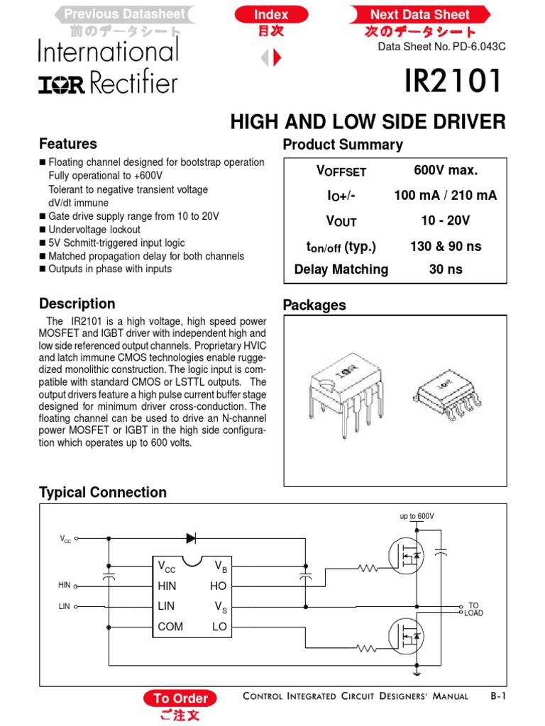Ir2101 Datasheet Pdf Pdf