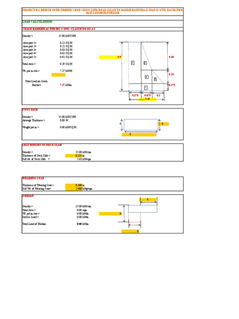 Load Calculations and Section Properties for Project-H.L Bridge Over ...