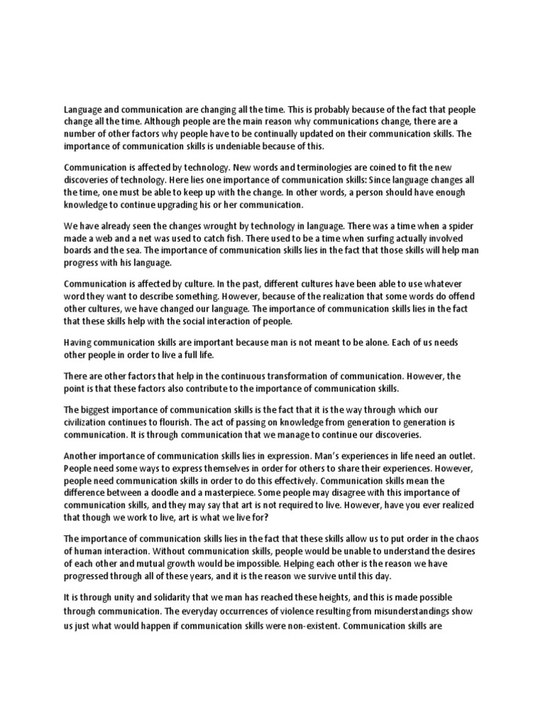 Importance of Communication | PDF