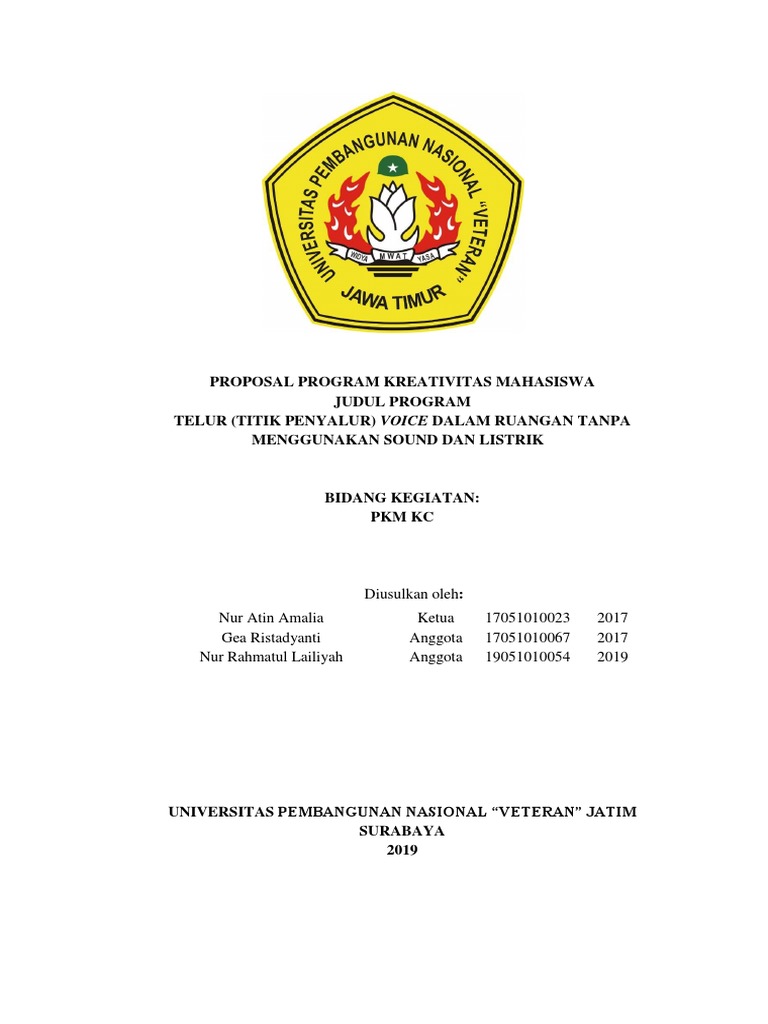 Cover PROPOSAL PKM-KC | PDF