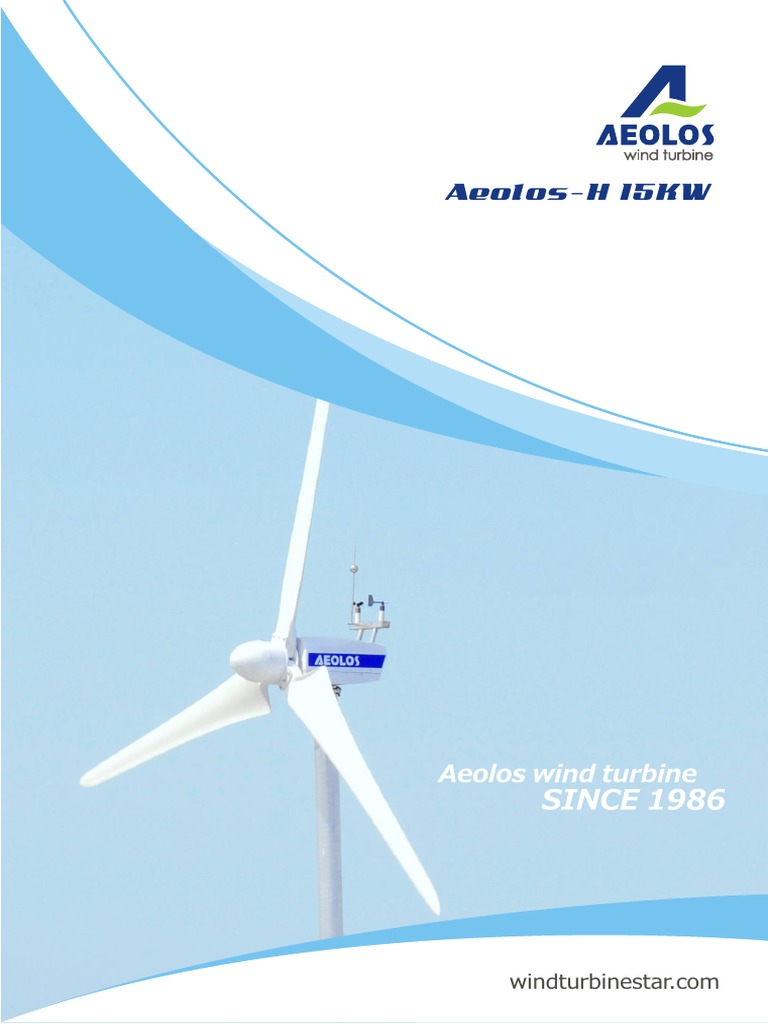 Aeolos H 15kW Wind Turbine Overview | PDF
