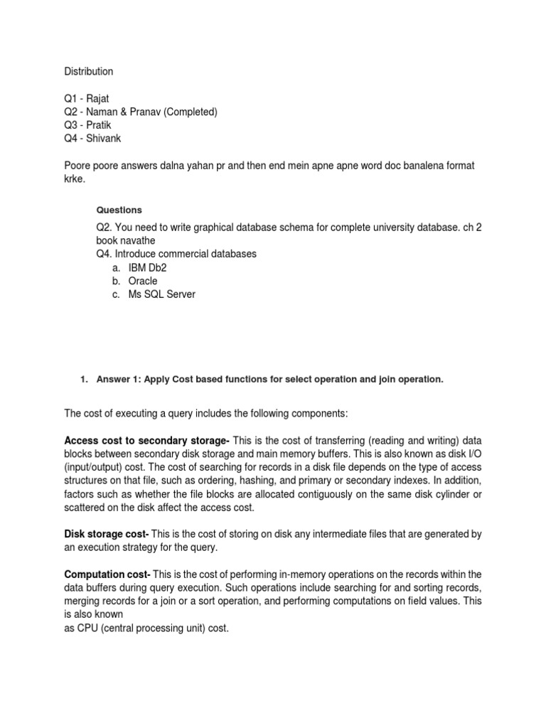 ADBMS Assignment | PDF ADBMS Assignment | PDF