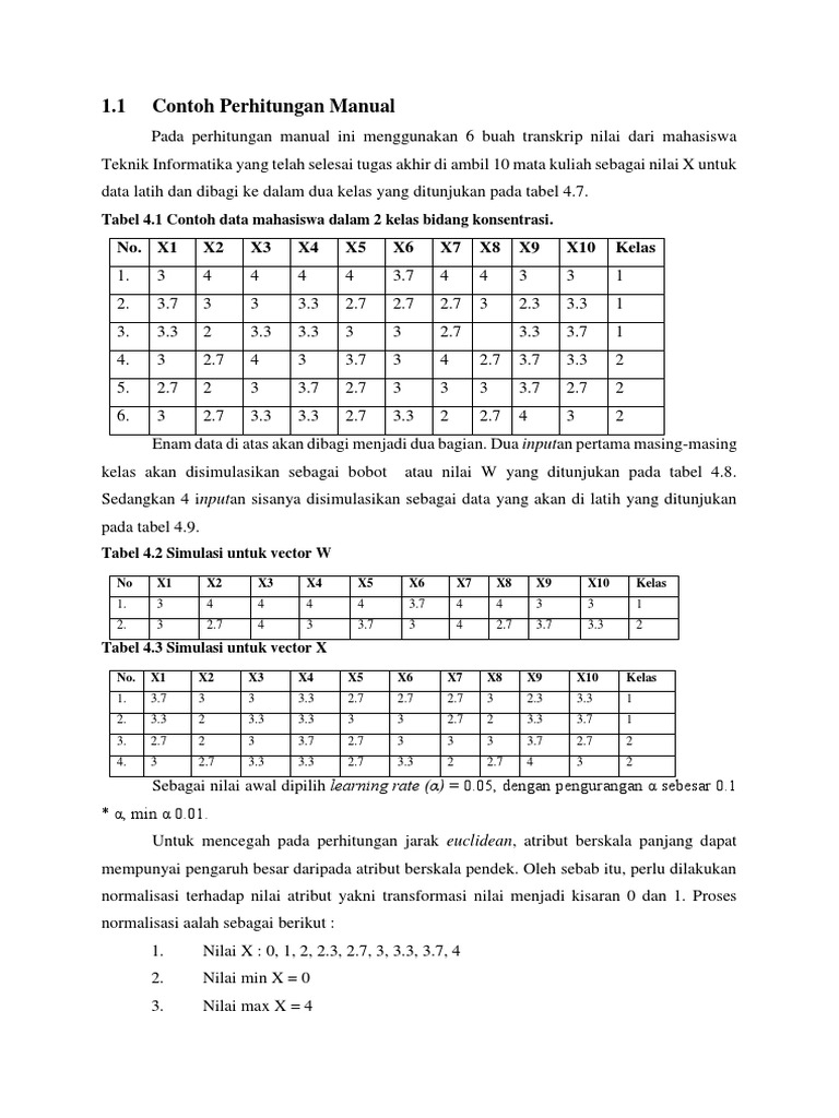 Contoh Perhitungan Manual | PDF | Komputer | Teknologi & Rekayasa