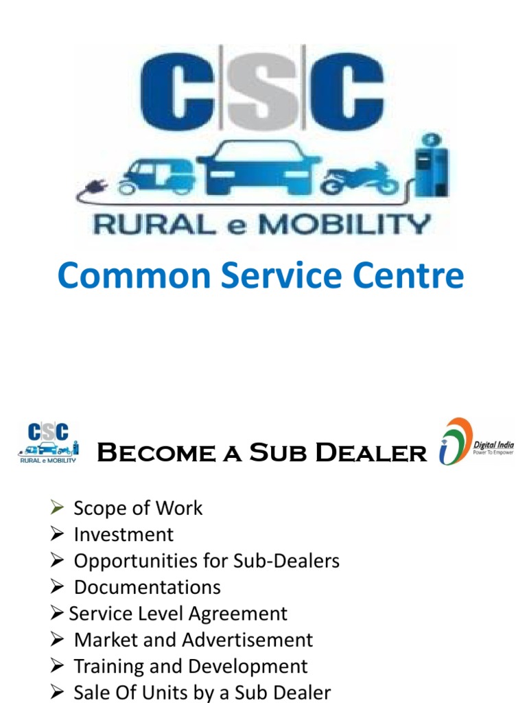 Become a CSC Sub Dealer Guide | PDF | Finance & Money Management