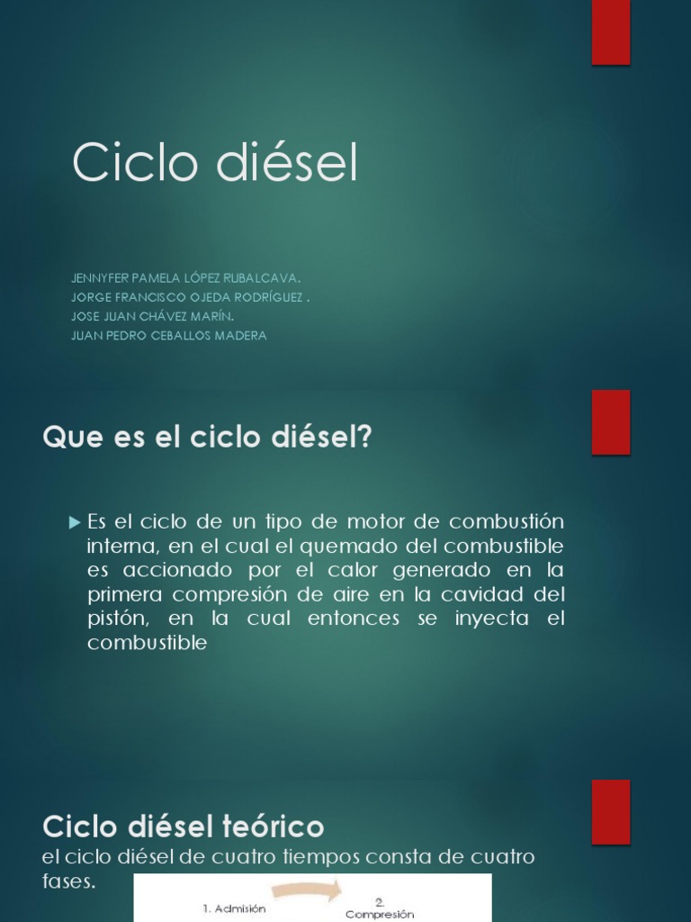 Presentacion Ciclo Diesel PDF | PDF