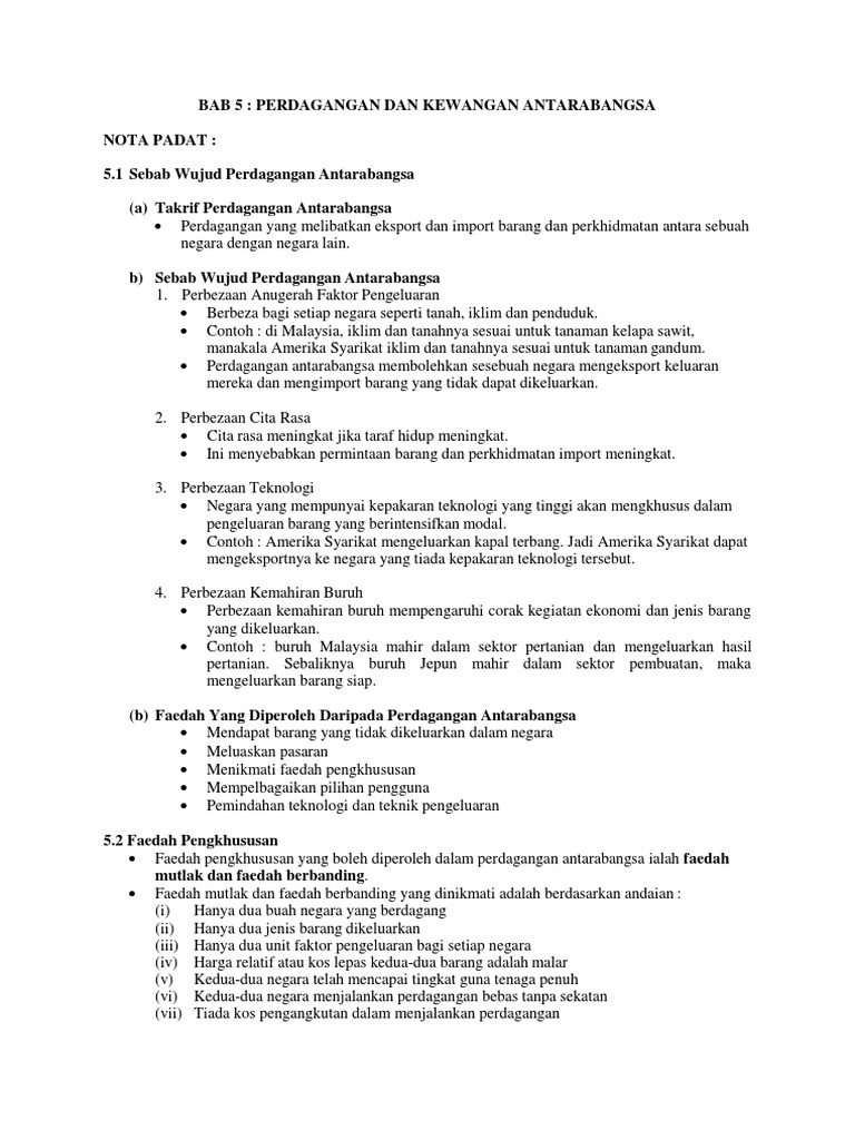 Bab 5 Eko Sem 2 | PDF