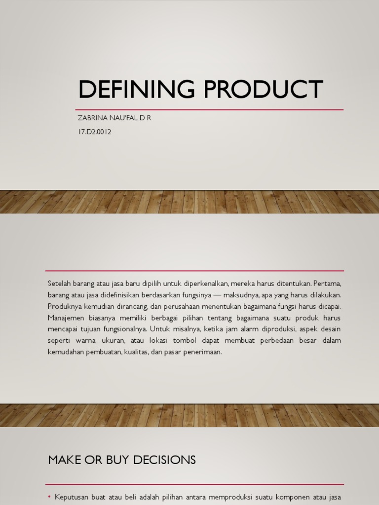 Defining Product | PDF