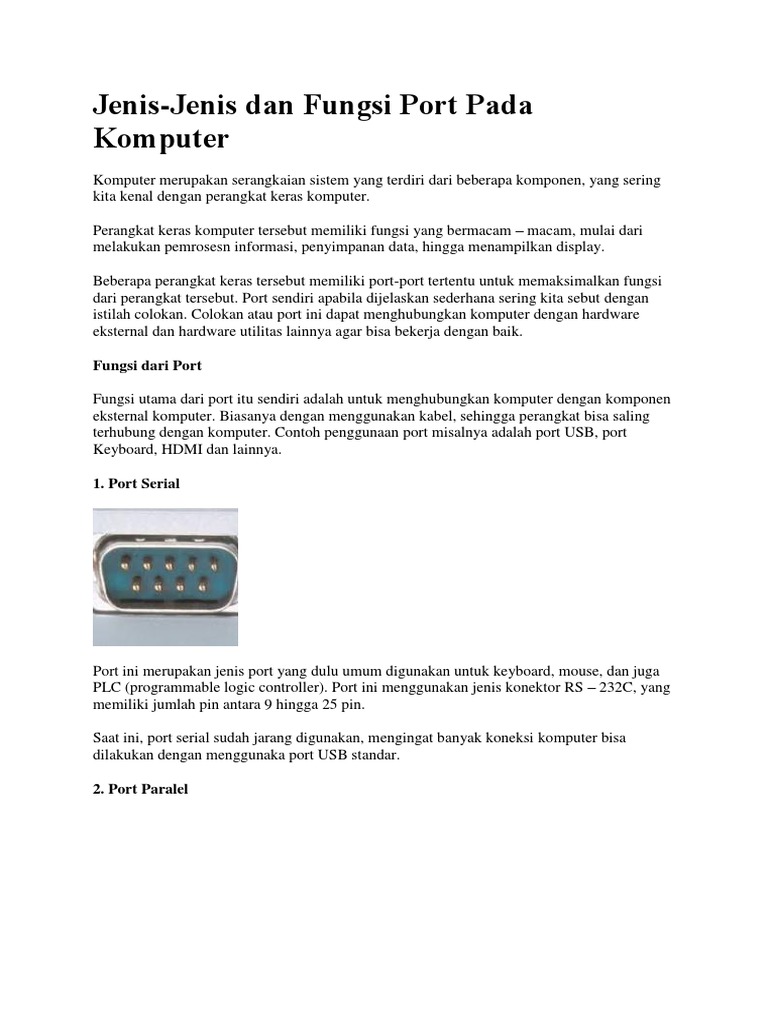 Jenis-Jenis Port | PDF