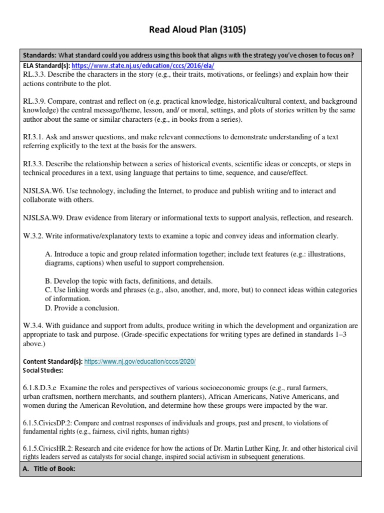 Read Aloud Plan for "Abe Lincoln's Hat" | PDF | Social Science | History