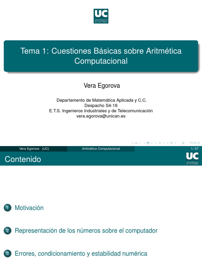 01 Aritmética Computacional | PDF