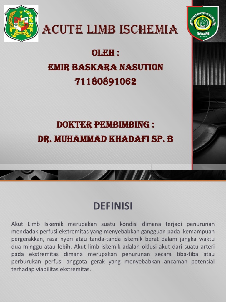 Acute Limb Ischemia | PDF