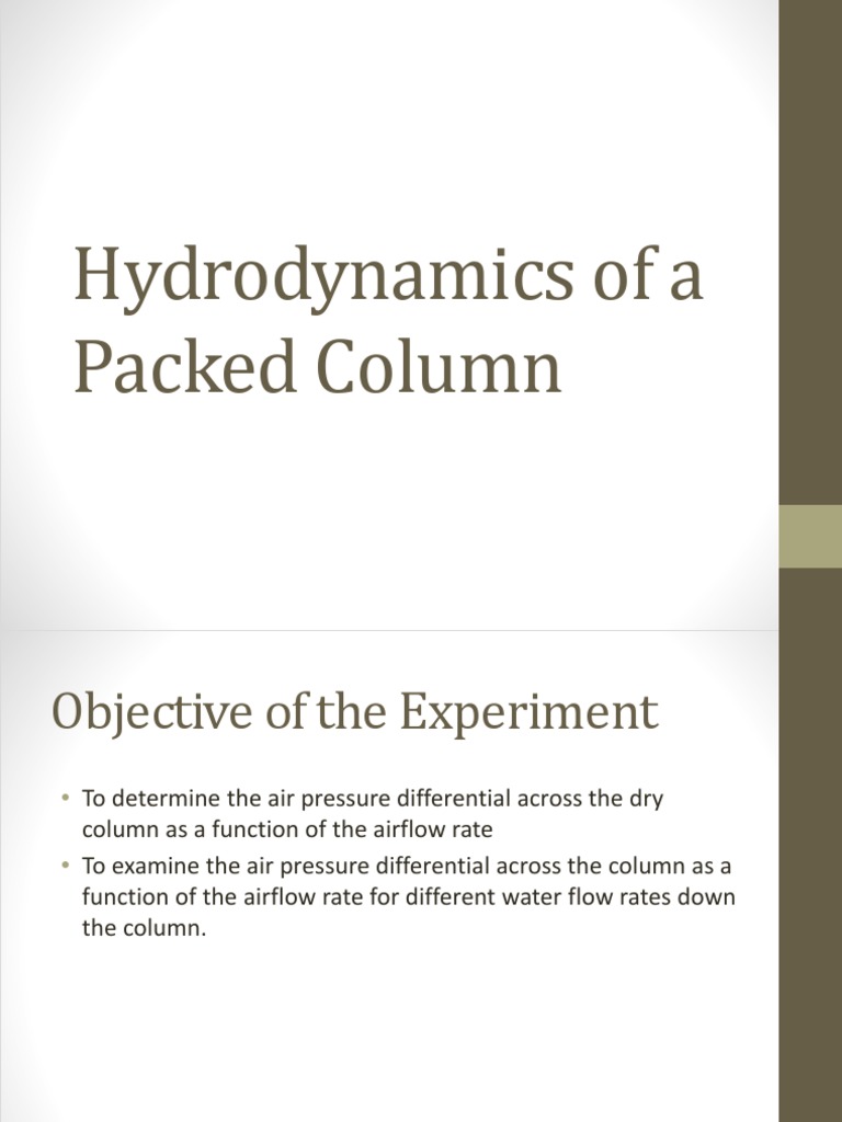 Hydrodynamics of A Packed Column | PDF