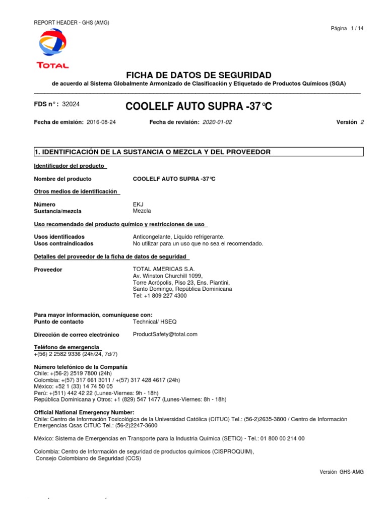 HDS Mobil Mining Coolant 50% PDF | PDF