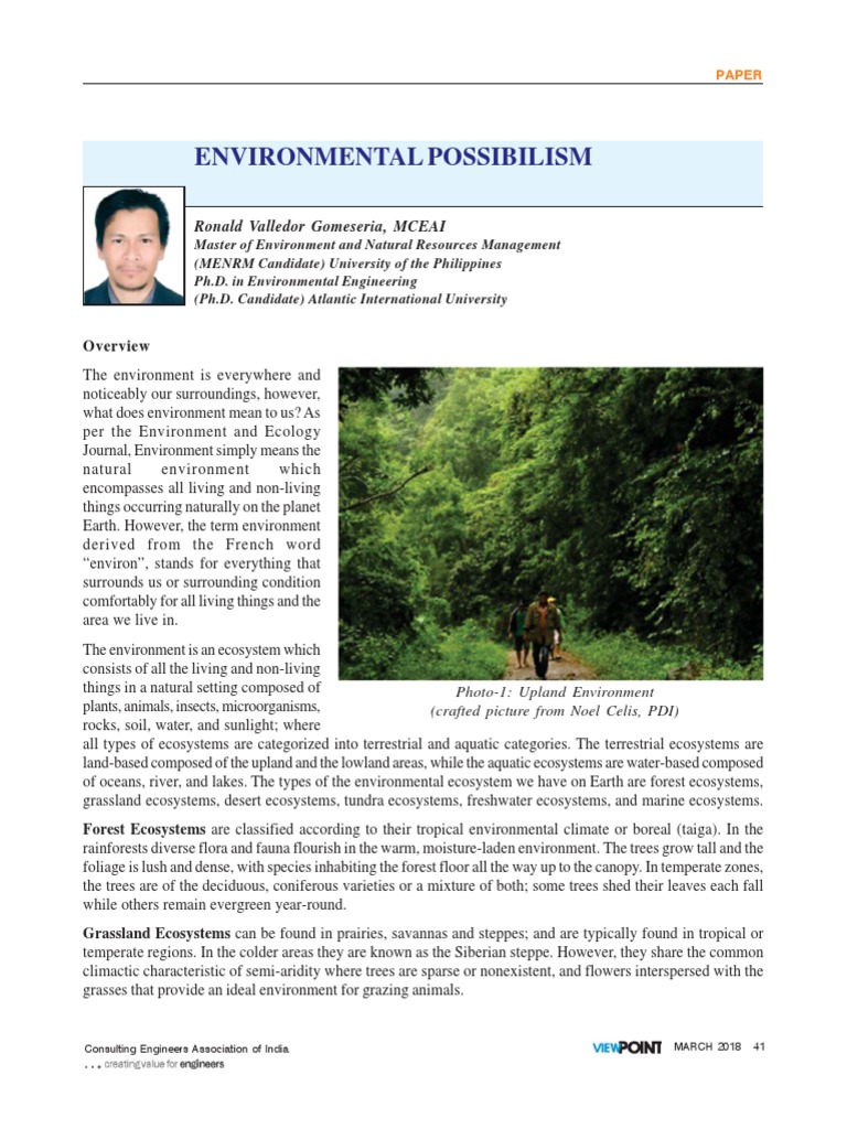 Environmental Possibilism | PDF | Natural Environment | Fossil Fuels