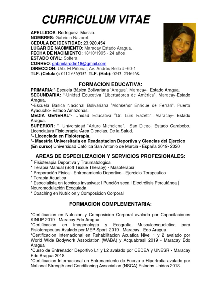 Curriculum Vitae Gaby 2020 | PDF