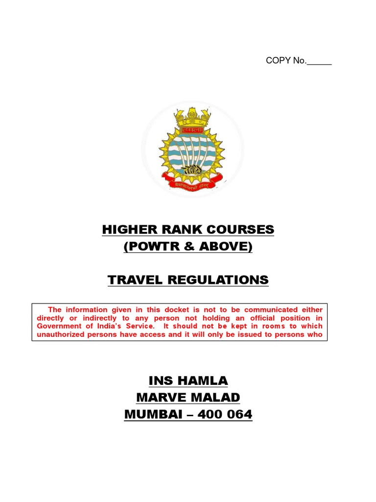 Travel Regulations PDF | PDF