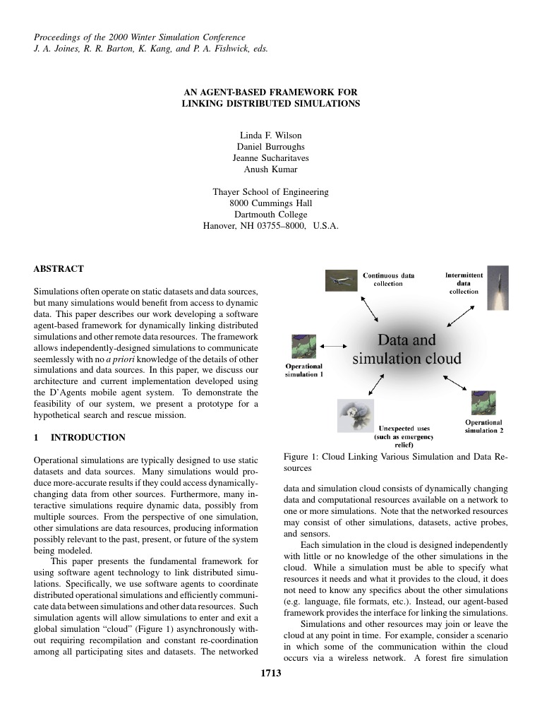 An Agent-Based Framework For Linking Distributed Simulations | PDF ...
