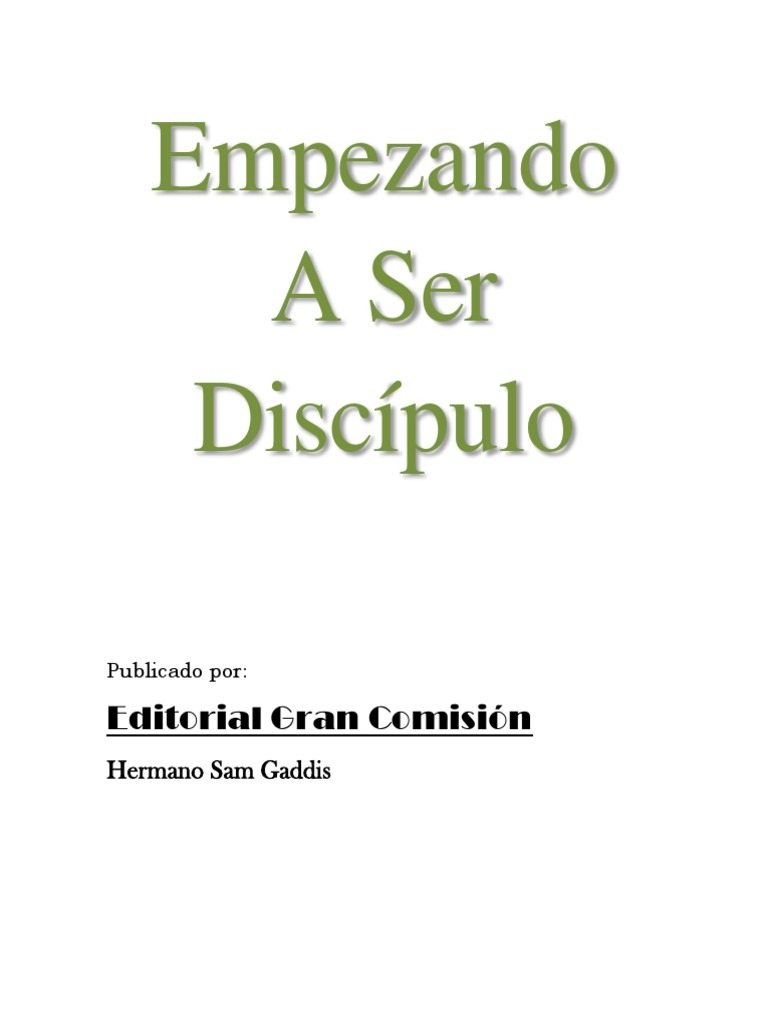 Libro 2 'Empezando A Ser Discipulo ' | PDF