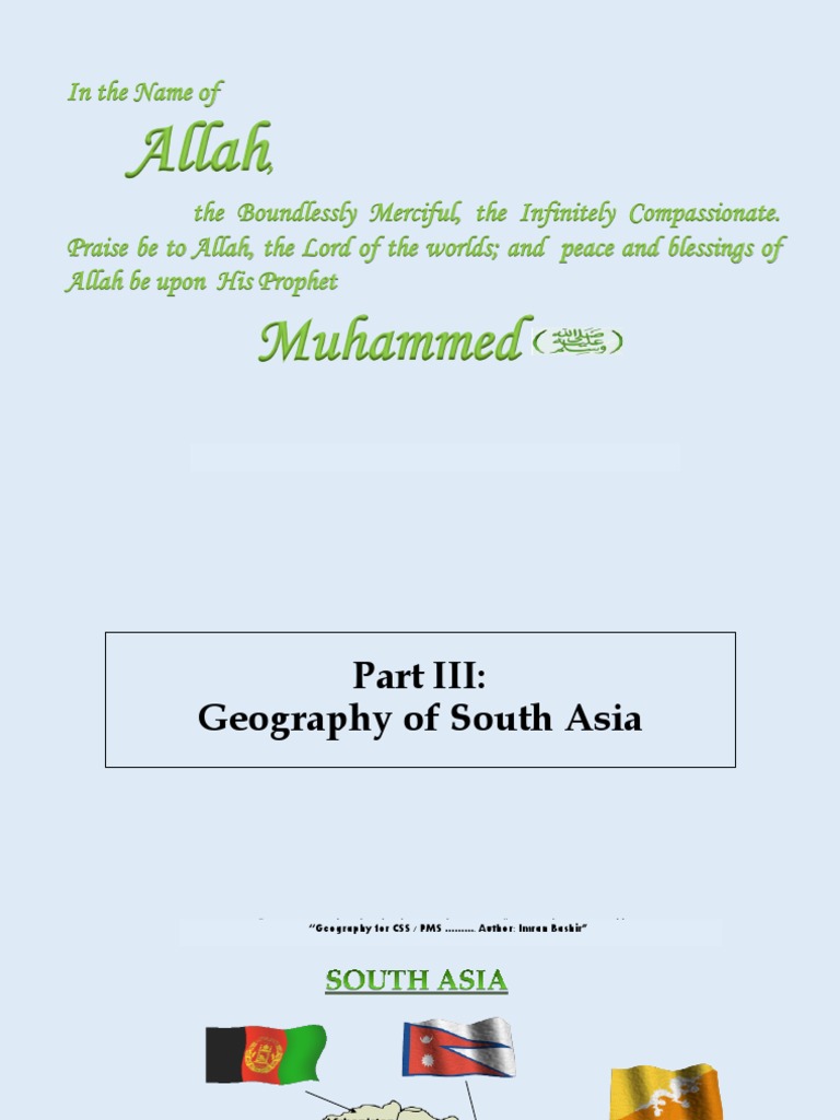 Geography of South Asia PDF | PDF