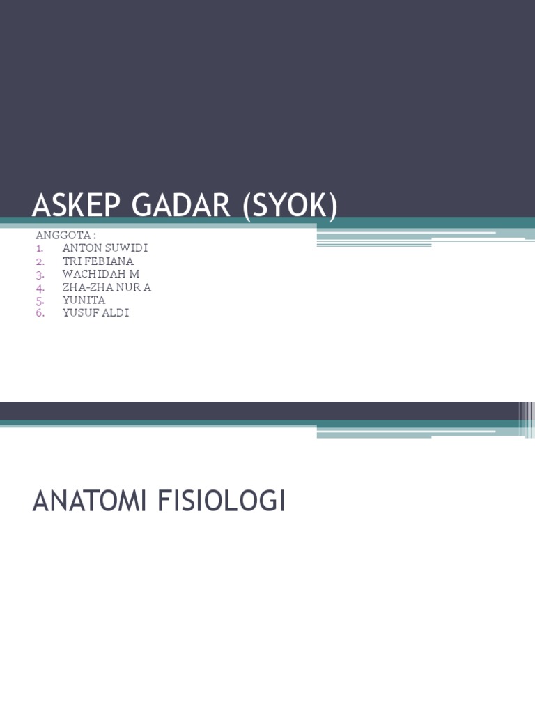 Askep Gadar (Syok) | PDF