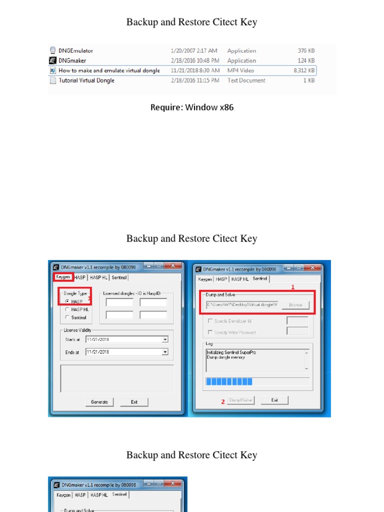 Backup & Restore Vijeo Citect Key USB Dongle Guide | PDF