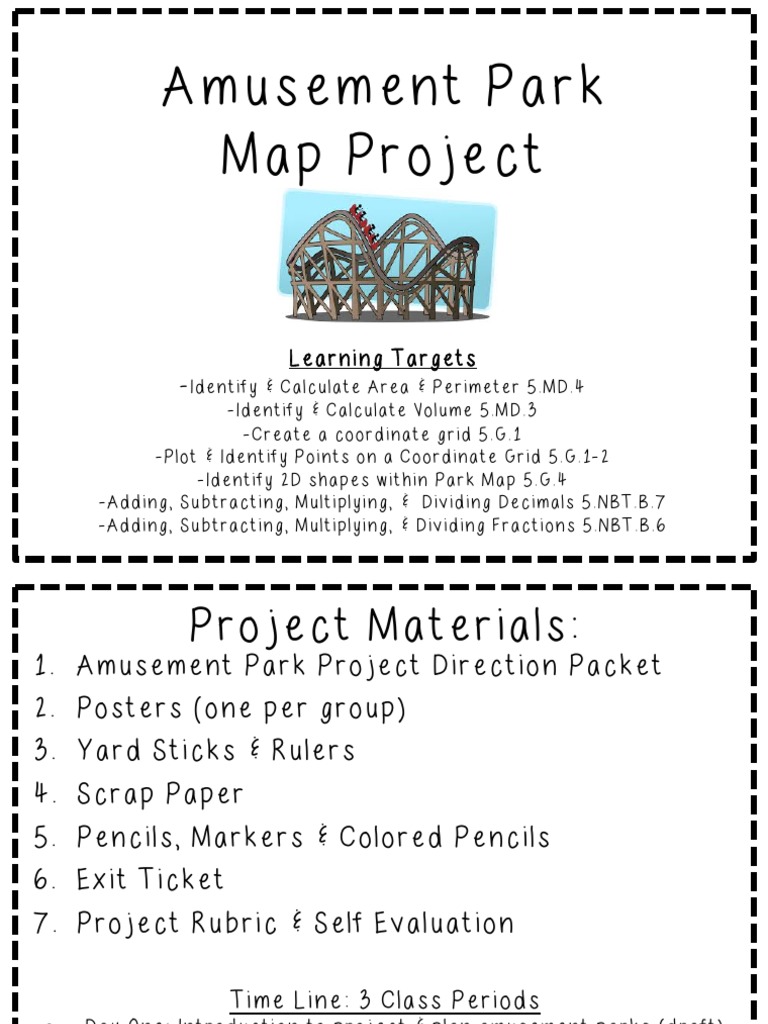 Amusement Park Map Project Guide | PDF | Business | Home & Garden