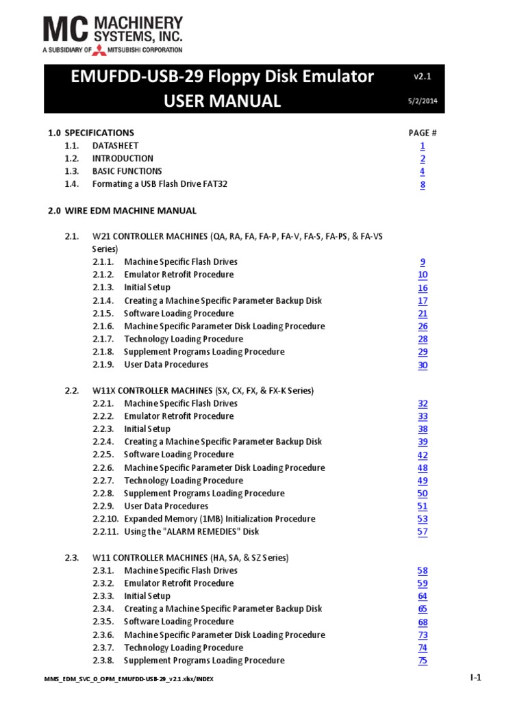 MMS EDM SVC 0 OPM EMUFDD-USB-29 v2.1 | PDF