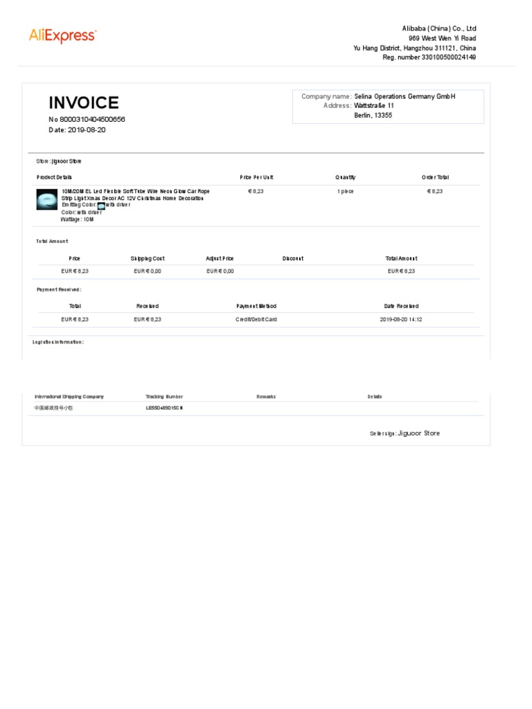 AliExpress Invoice and Order Receipt Guide | PDF