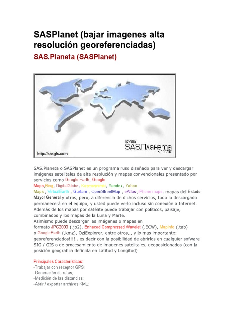 Manual de SAS Planet | PDF